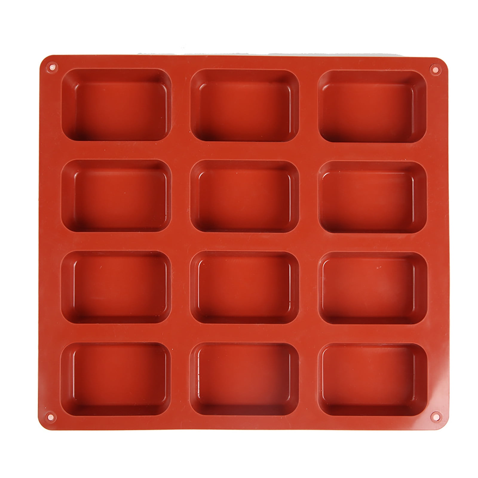Uanit Silicone 12 Piece Rectangular Mold Square Soap Cake Aromatherapy ...