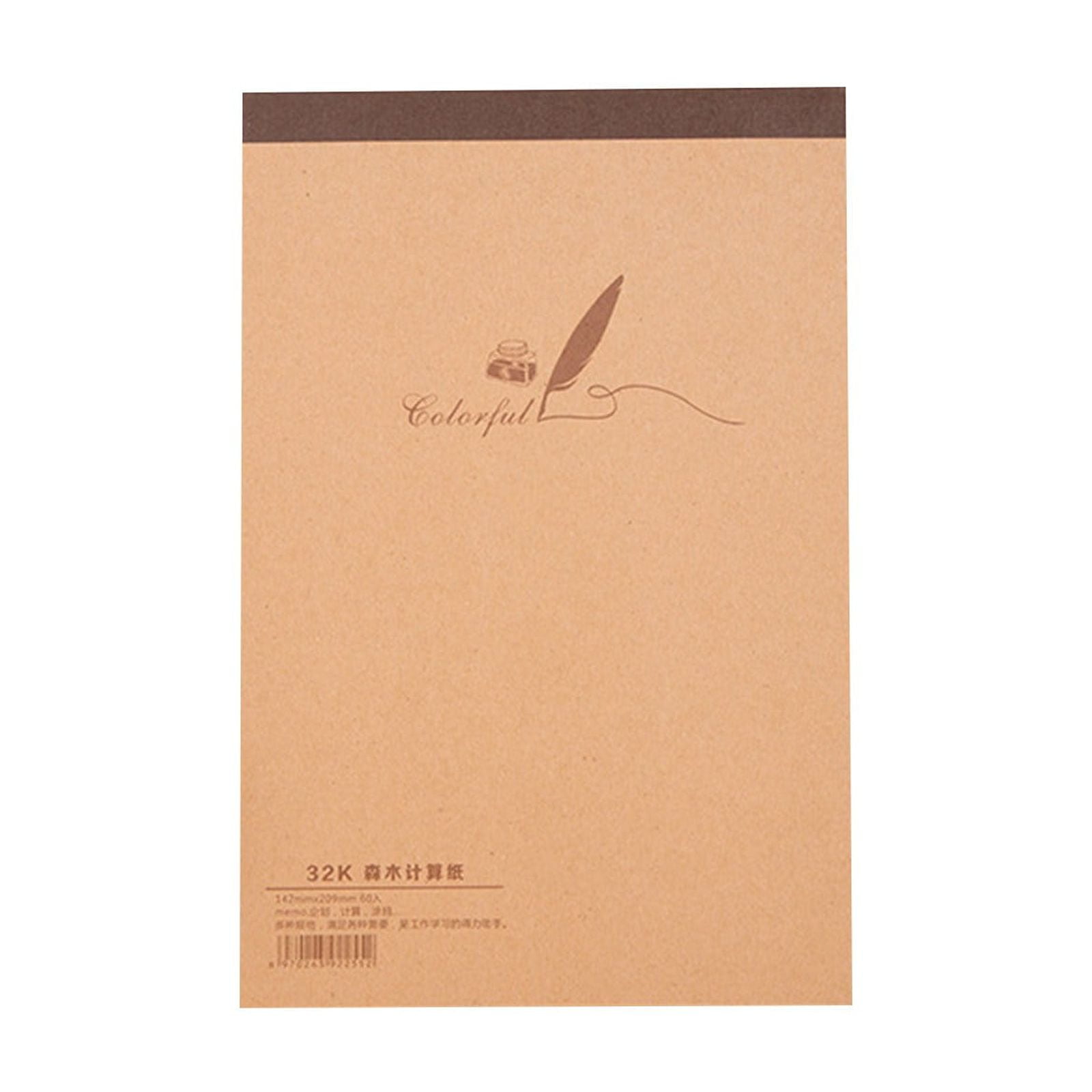 Uanit Sketch Notebooks Draft Book Blank Kraft Brown Cardboard Cover ...