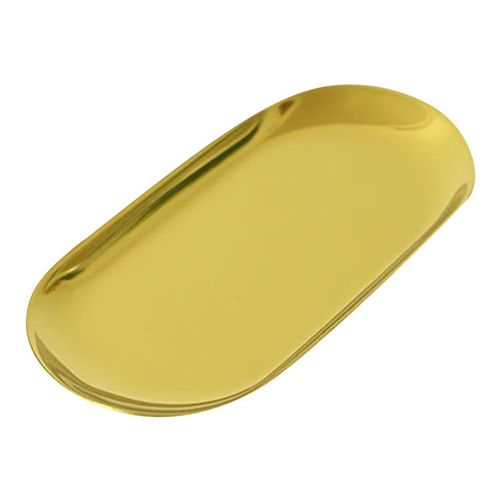 Uanit Stainless Steel Oval Plate Jewelry Storage Rack Metal Tray ...