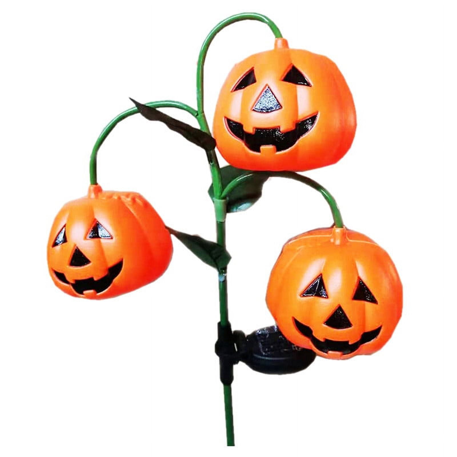 Uanit Three head outdoor solar pumpkin lantern LED outdoor courtyard ...