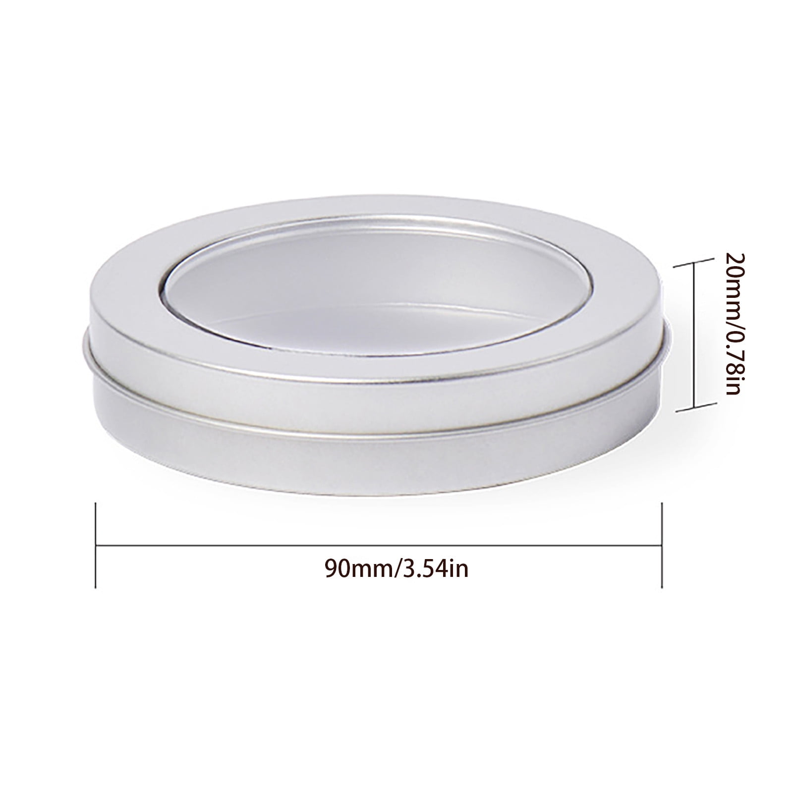 Uanit Tinplate Box Metal Sugar Cake Tin Round Cans with Lid Food Candle ...