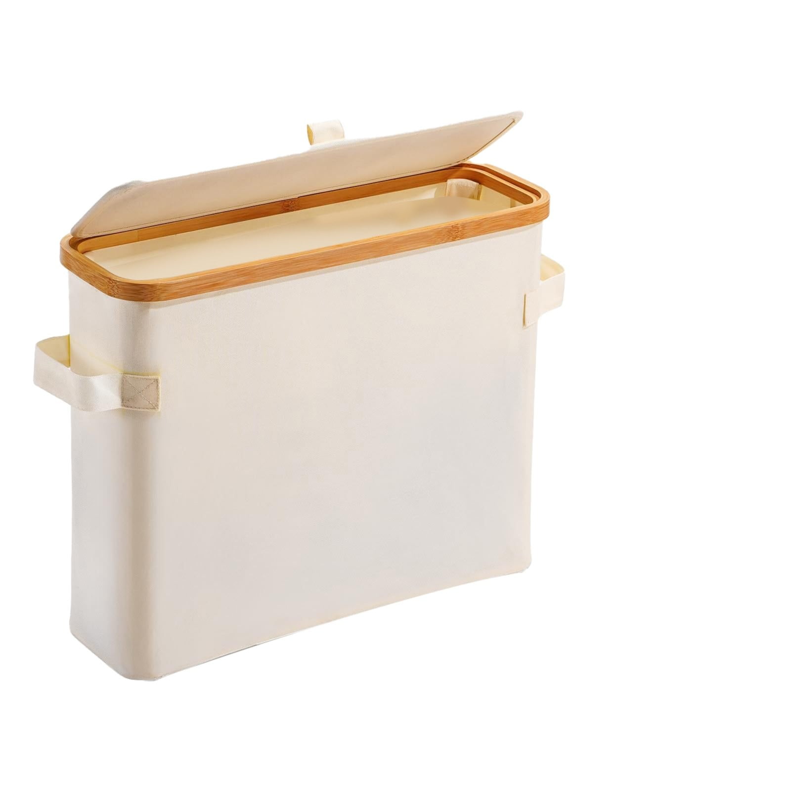 Uanit Toilet Paper Storage Basket with Lid, Bamboo Toilet Paper Storage ...