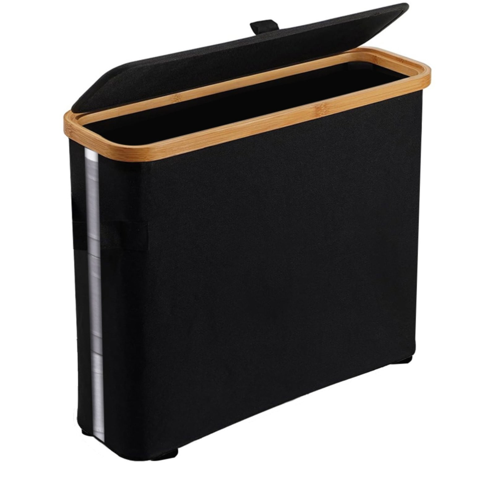 Uanit Toilet Paper Storage Basket with Lid, Bamboo Toilet Paper Storage ...