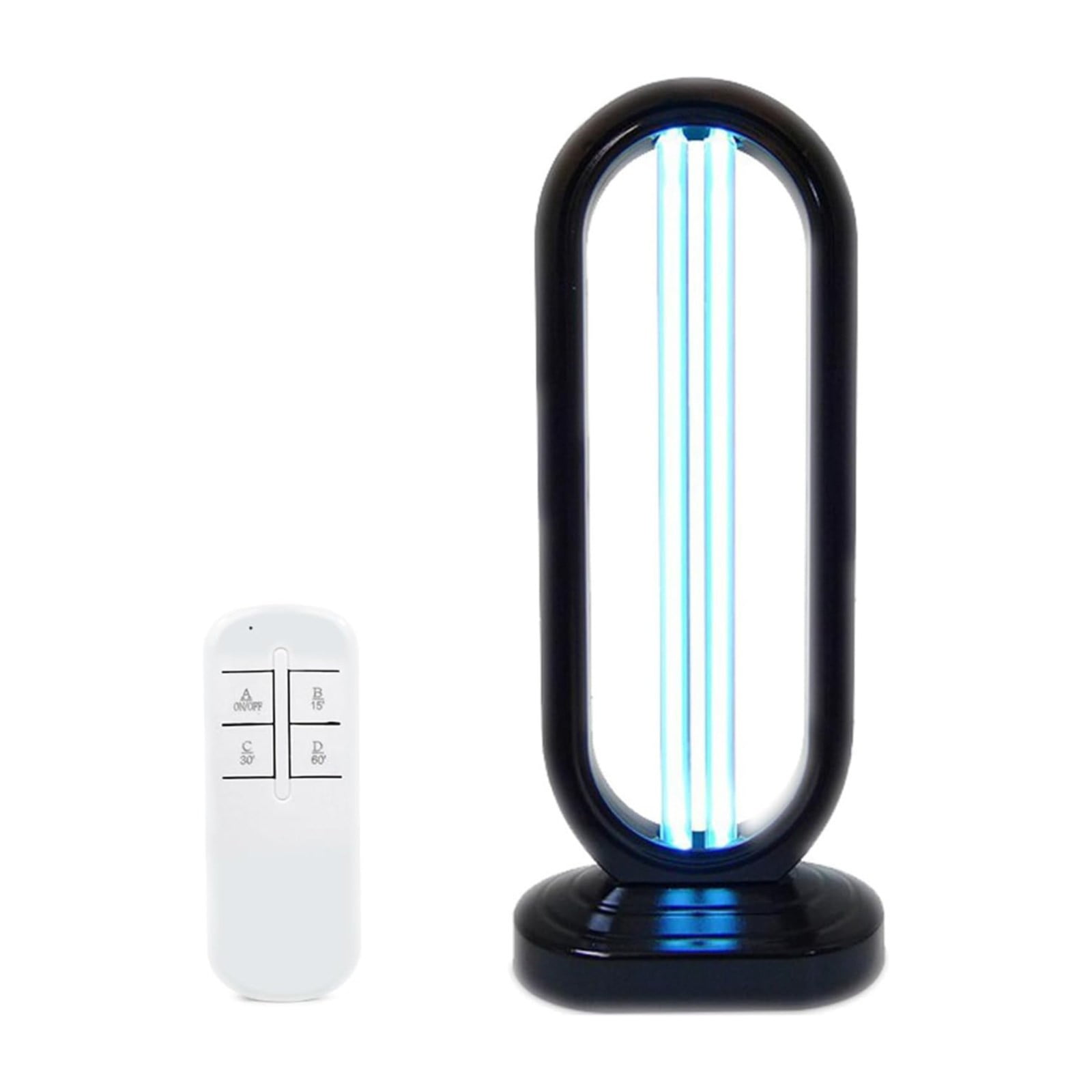 Uanit UV Lamp w/Remote Control UVC Light Bulb with Base for Basement ...