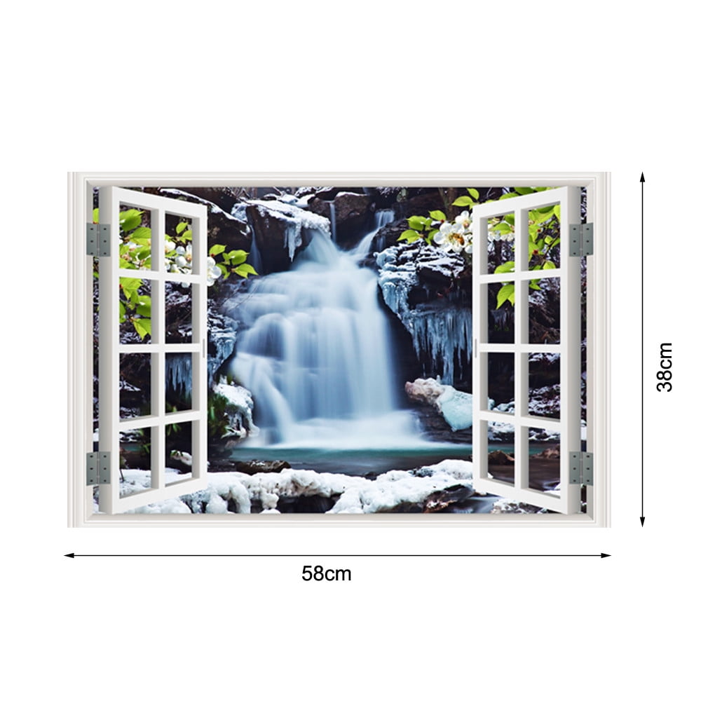 Uanit Window Scenery Wall Sticker Outside the Decal Home Mural Decor ...