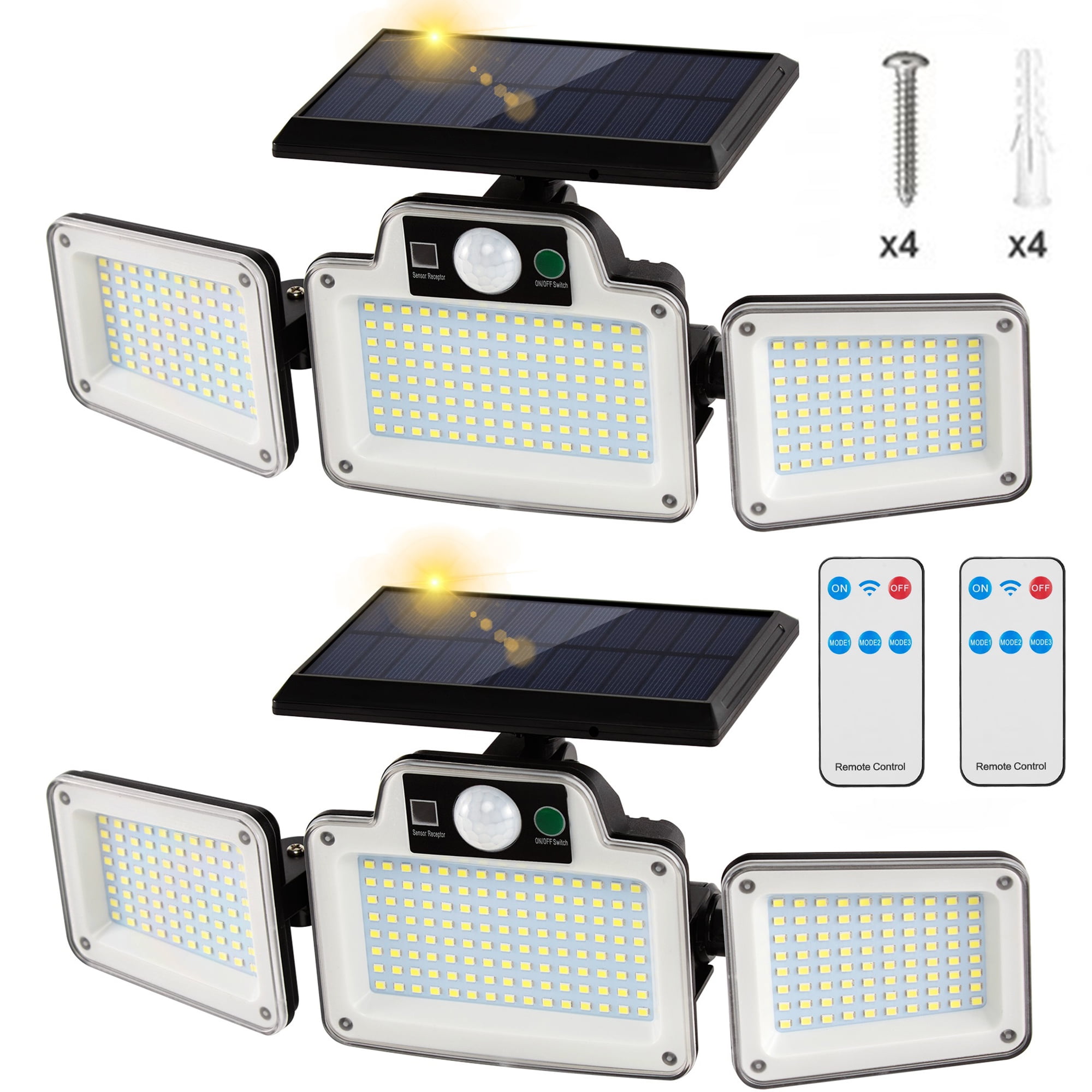 Sunforce 150 LED Triple Head Solar Motion Light - Walmart.com