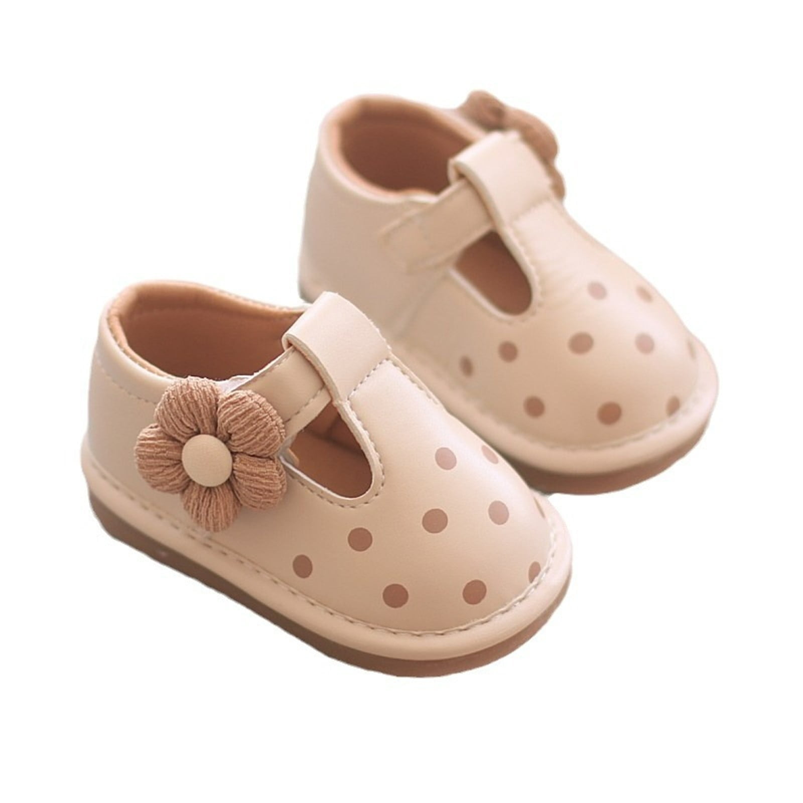 Uaswgudfs Baby Girls Squeaky Shoes Infant Toddler Flower Princess Flat ...