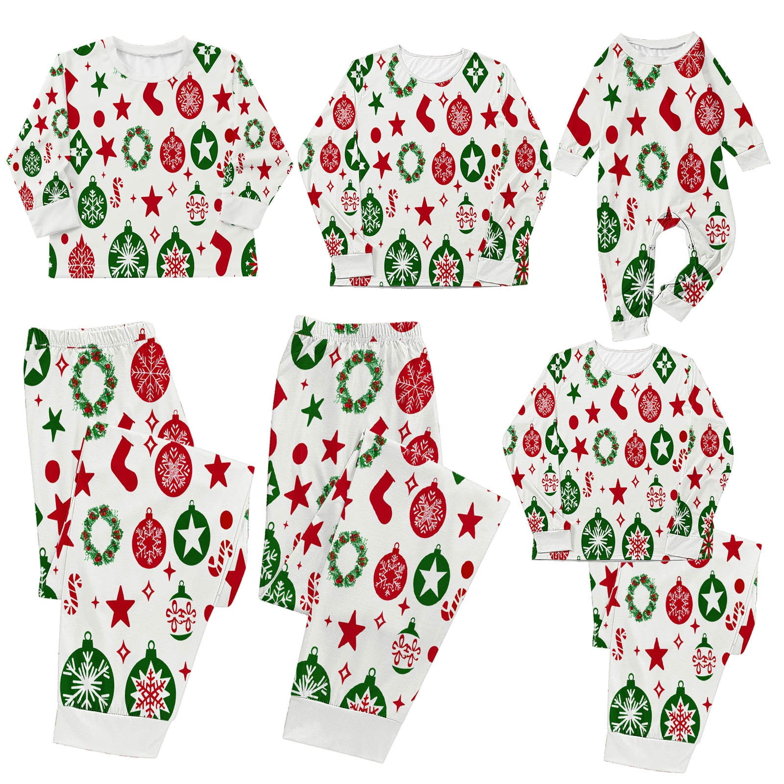 Uaswgudfs Christmas Pajamas for Family 2024 Cute Matching Pjs Set ...