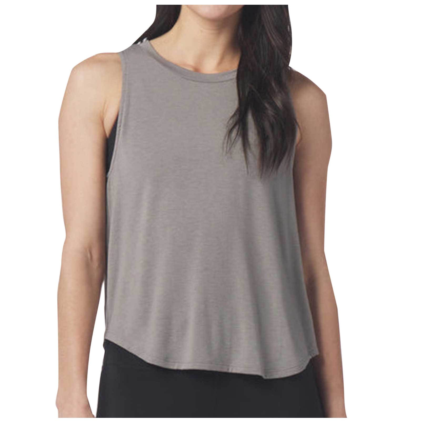 Uaswgudfs Long Flowy Sleeveless Tunic Top For Women Daily Home Exercise ...