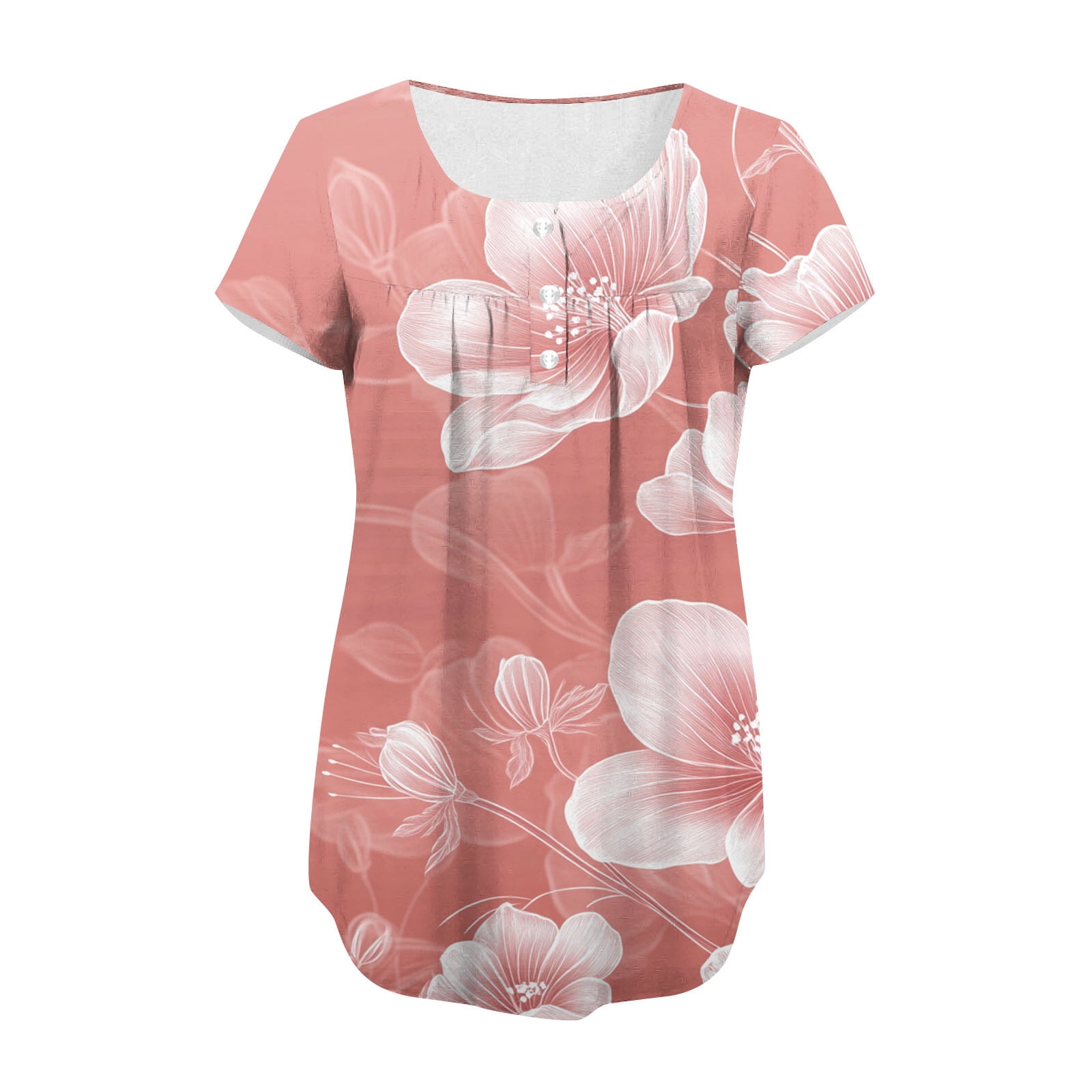 Uaswgudfs Womens Summer Tops Fashion Loose Casual Striped Top with ...