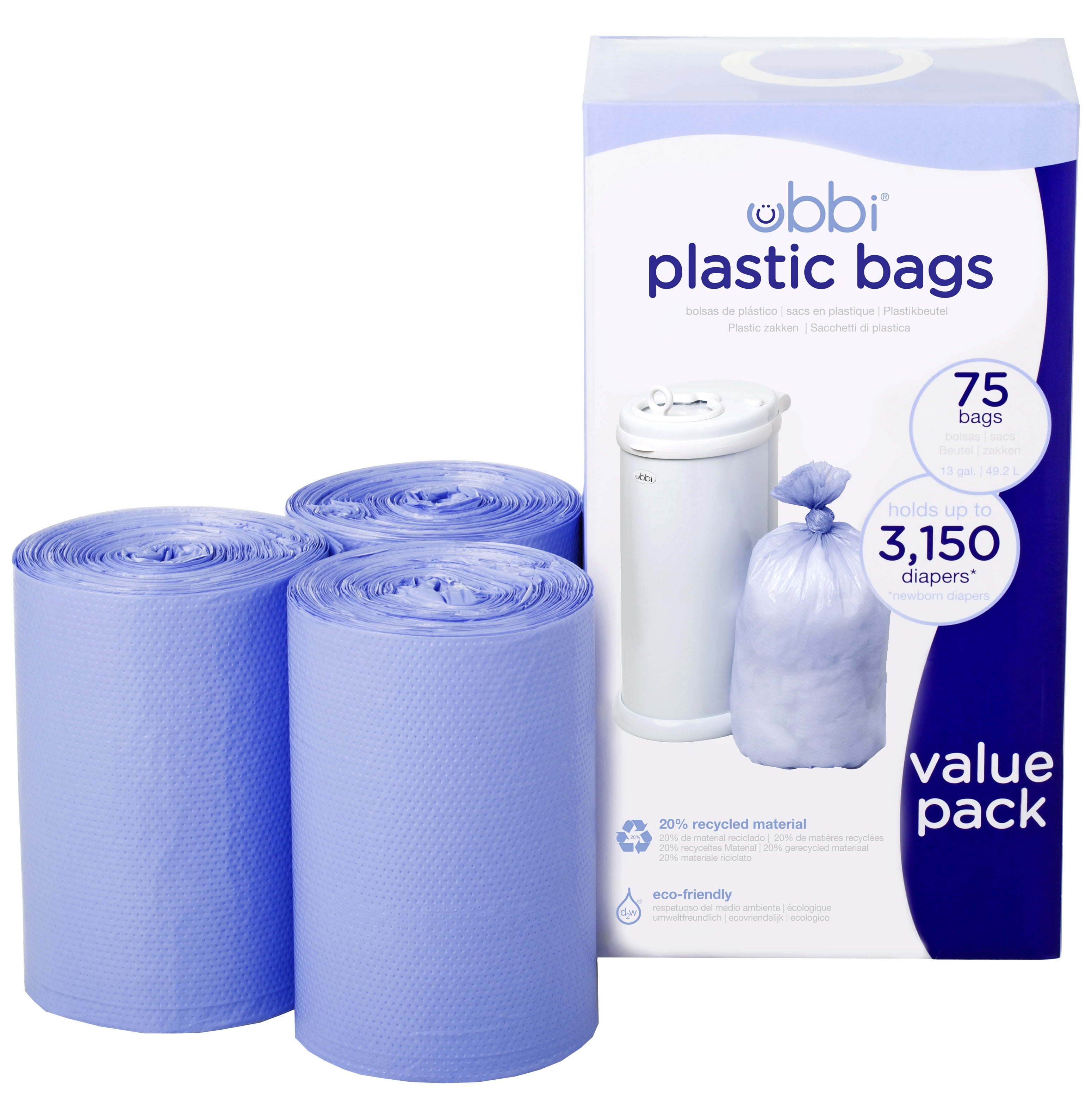 Ubbi Baby Trash Refill, Disposable Waste Liners, Diaper Pail Plastic ...
