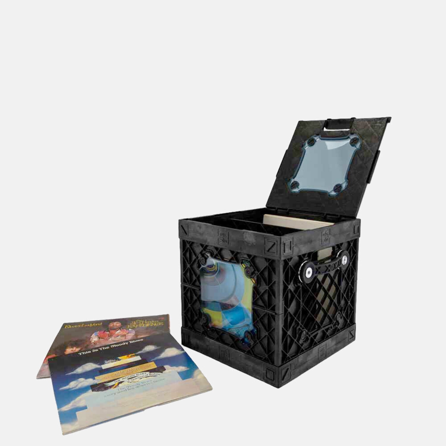 UbeCube CrateVinyl™ DJ - Vinyl Record Storage Crate for LP Albums with ...