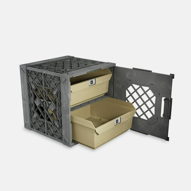 UbeCube Grabinet™ 1x2 - Crate with Two Large Storage Bins - Walmart.com