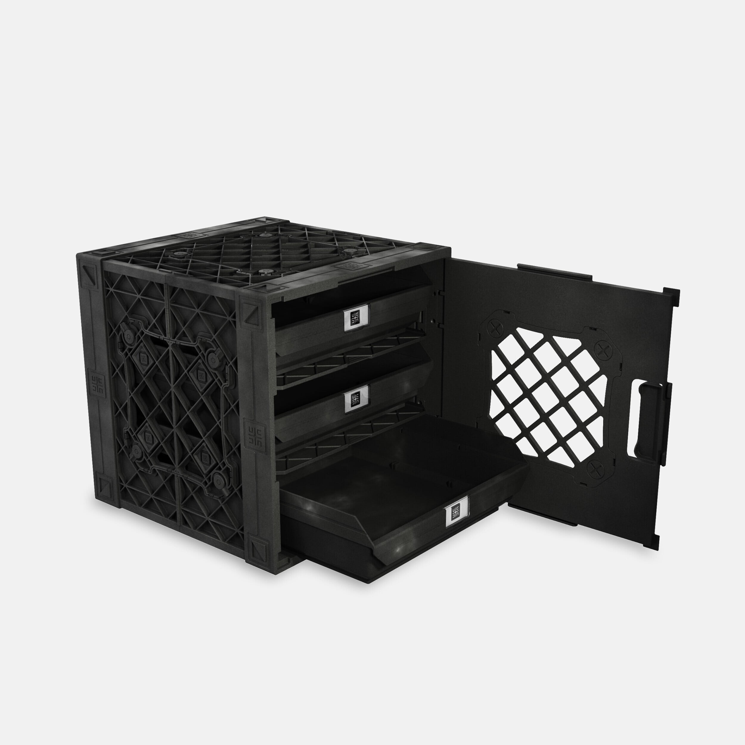 UbeCube Grabinet™ 1x3 - Crate with Three Large Storage Bins - Walmart.com