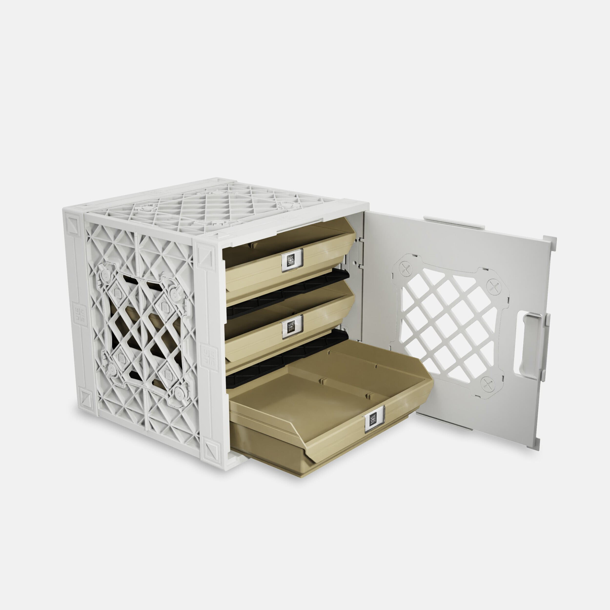 UbeCube Grabinet™ 1x3 - Crate with Three Large Storage Bins - Walmart.com