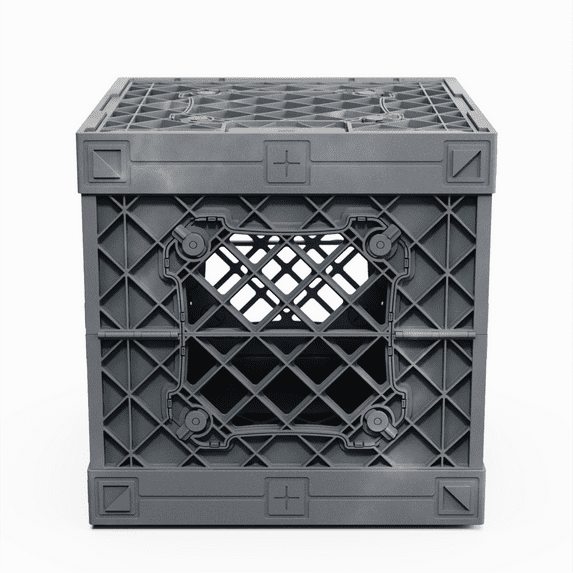 UbeCube Stackable Modular Collapsible Storage Crate, Gray - Walmart.com
