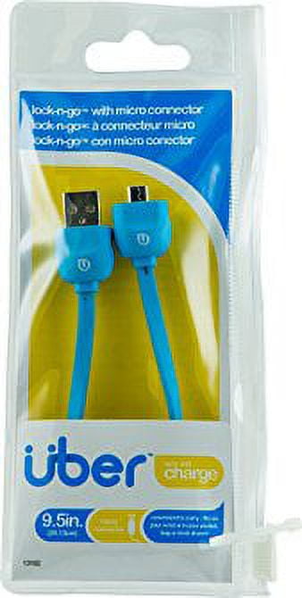 Uber 13162 Micro USB Sync Charge Cable, Lock/Go Bracelet, Blue ...
