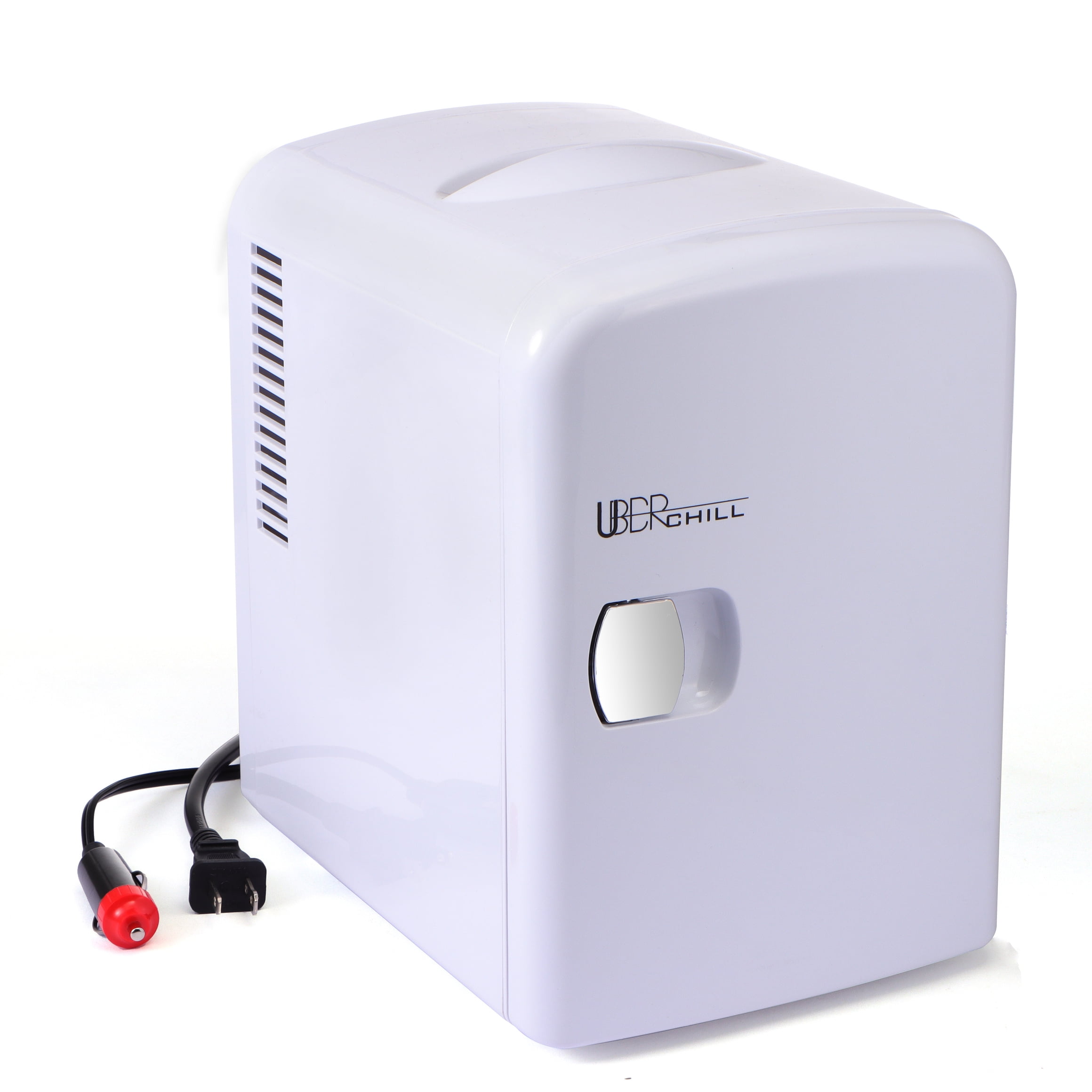 Uber Appliance Uber Chill 4 Liter 6-Can Portable Mini Fridge, White ...