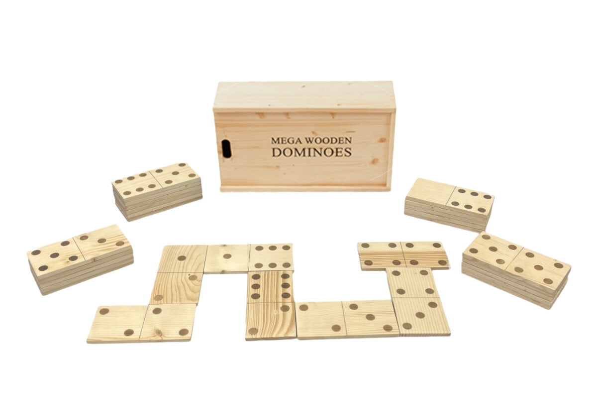 Uber Games Mega Giant Wooden Dominoes (25cm Dominoes) - Walmart.com