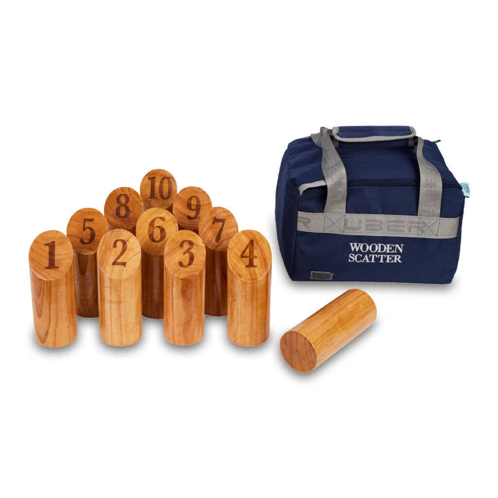 Uber Games Wooden Scatter Number Skittles Set - Walmart.com