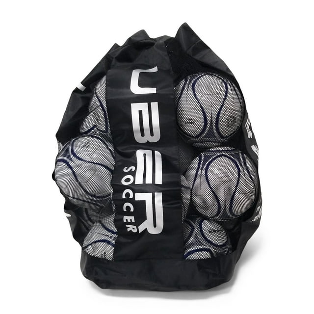 Uber Pro Soccer Ball Bag, Heavy-Duty Nylon, Holds 15 Balls, Mesh Sides ...