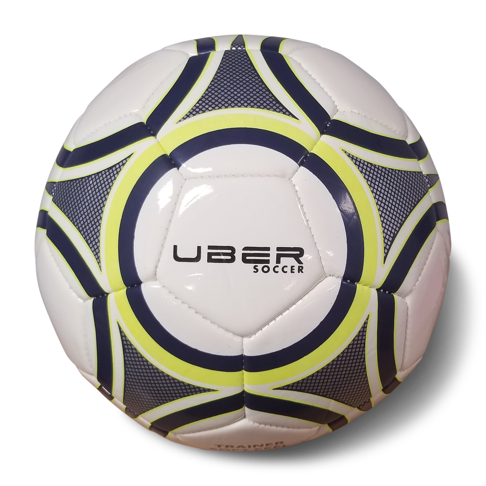 Uber Soccer Trainer Ball- Navy Blue and Neon Yellow (Size 3) - Walmart.com