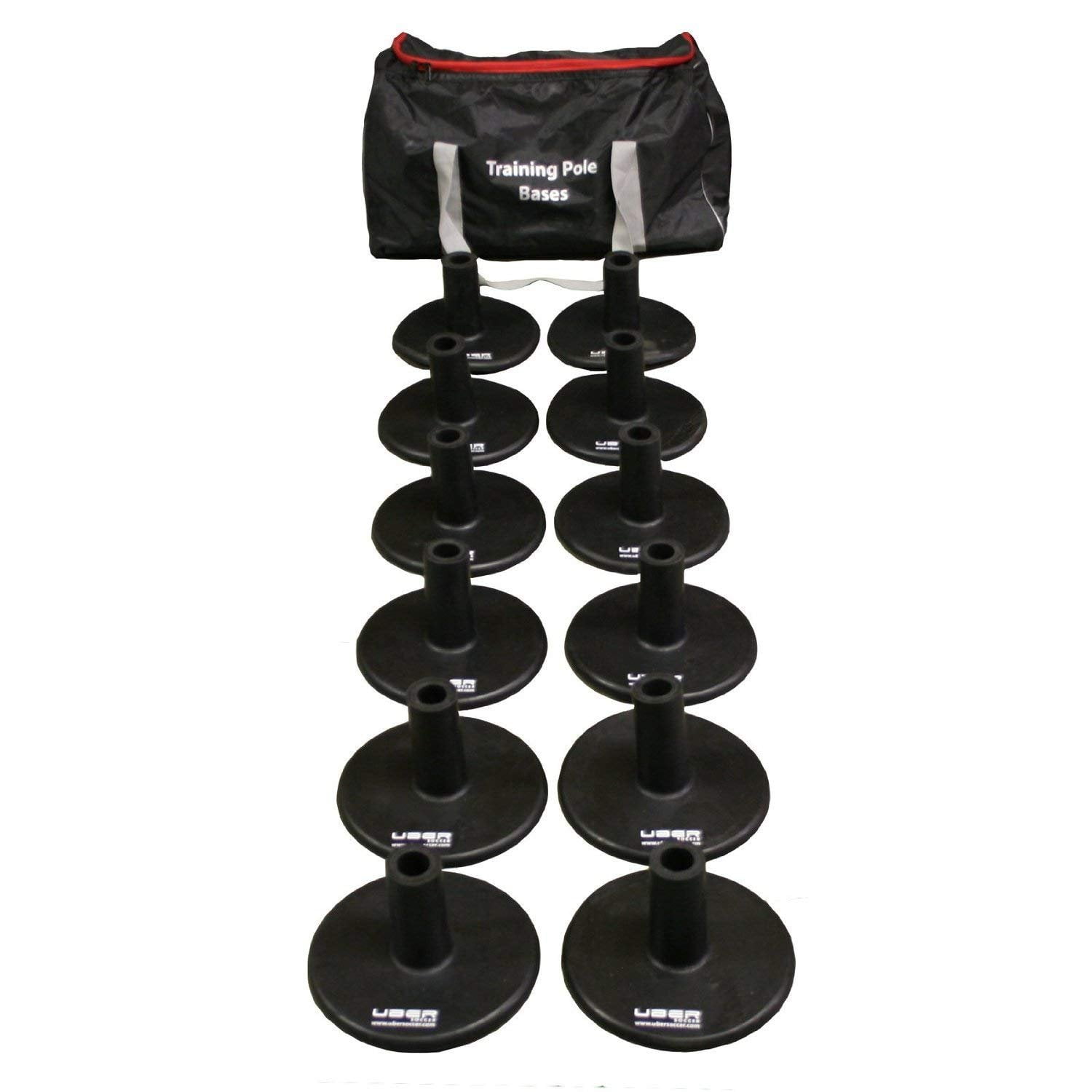 Uber Soccer Weighted Bases for Agility Poles Training Set - Rubber ...
