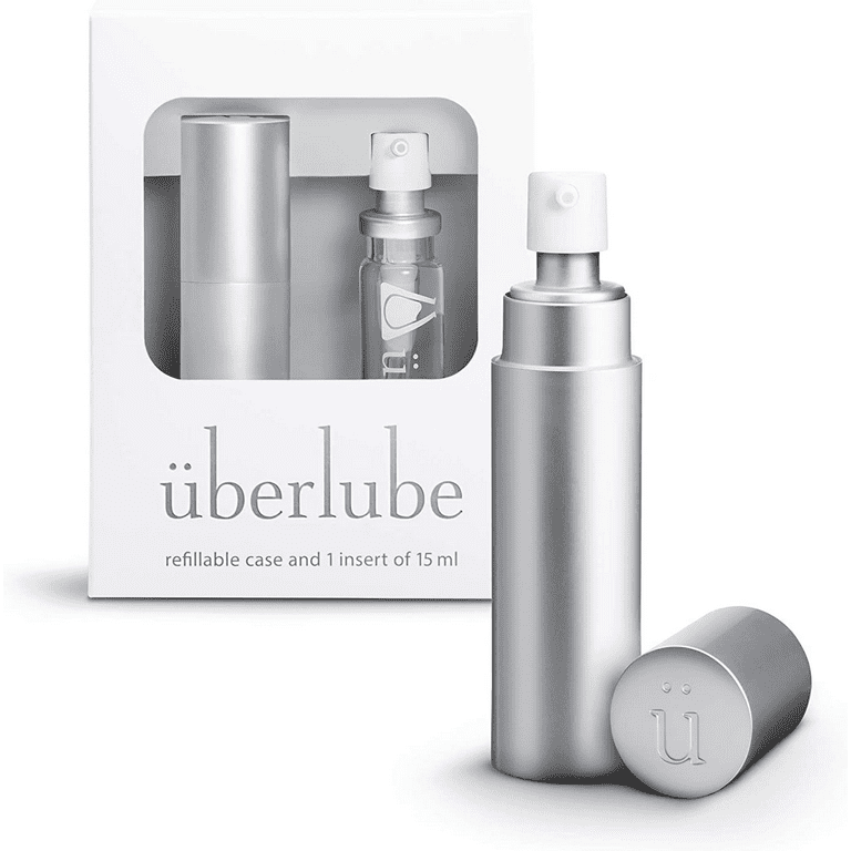 Uberlube Silicone Lube - Silver Travel Kit 15ml Unscented Silicone Lubricant Personal Lubrication