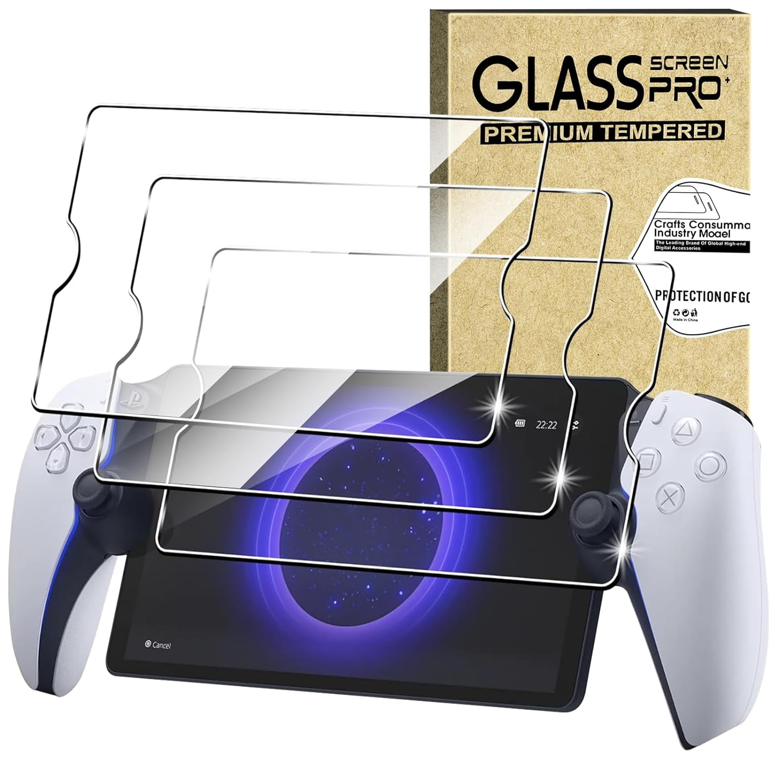 Uberwith 3 Pack PS Portal Screen Protector, Ultra HD Tempered Glass ...