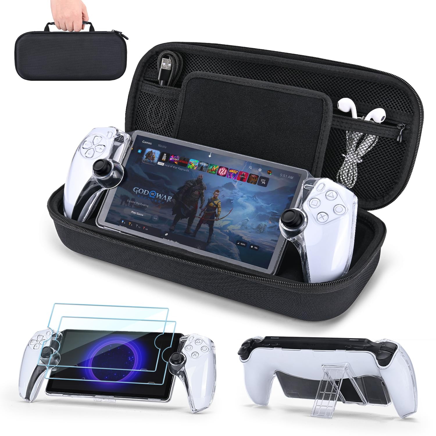 Uberwith 4 in 1 Carry Case Bundle for PS Portal with Carrying Bag, and ...