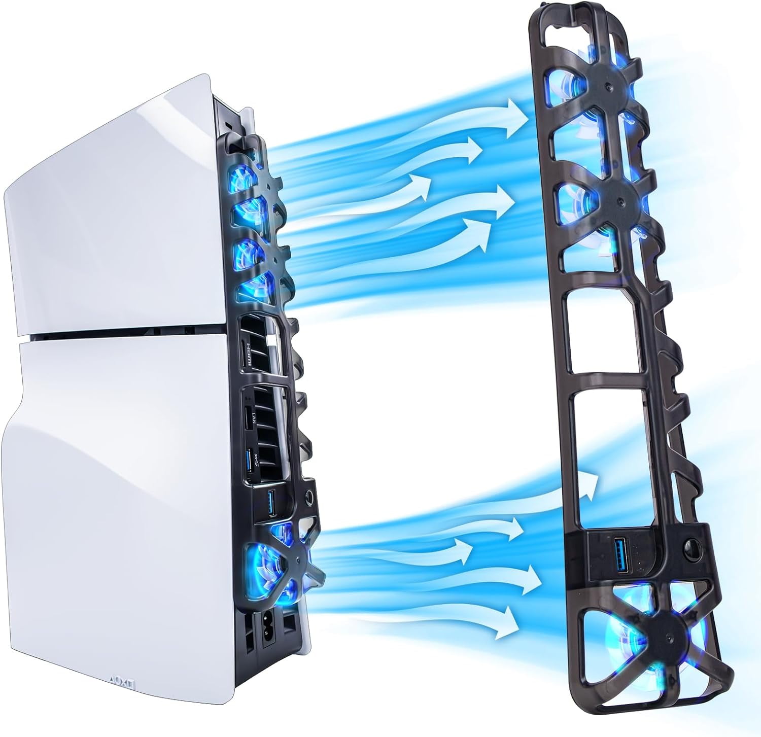 Uberwith Cooling Fan for PS5 Slim, High-Speed Rotational Cooling System ...
