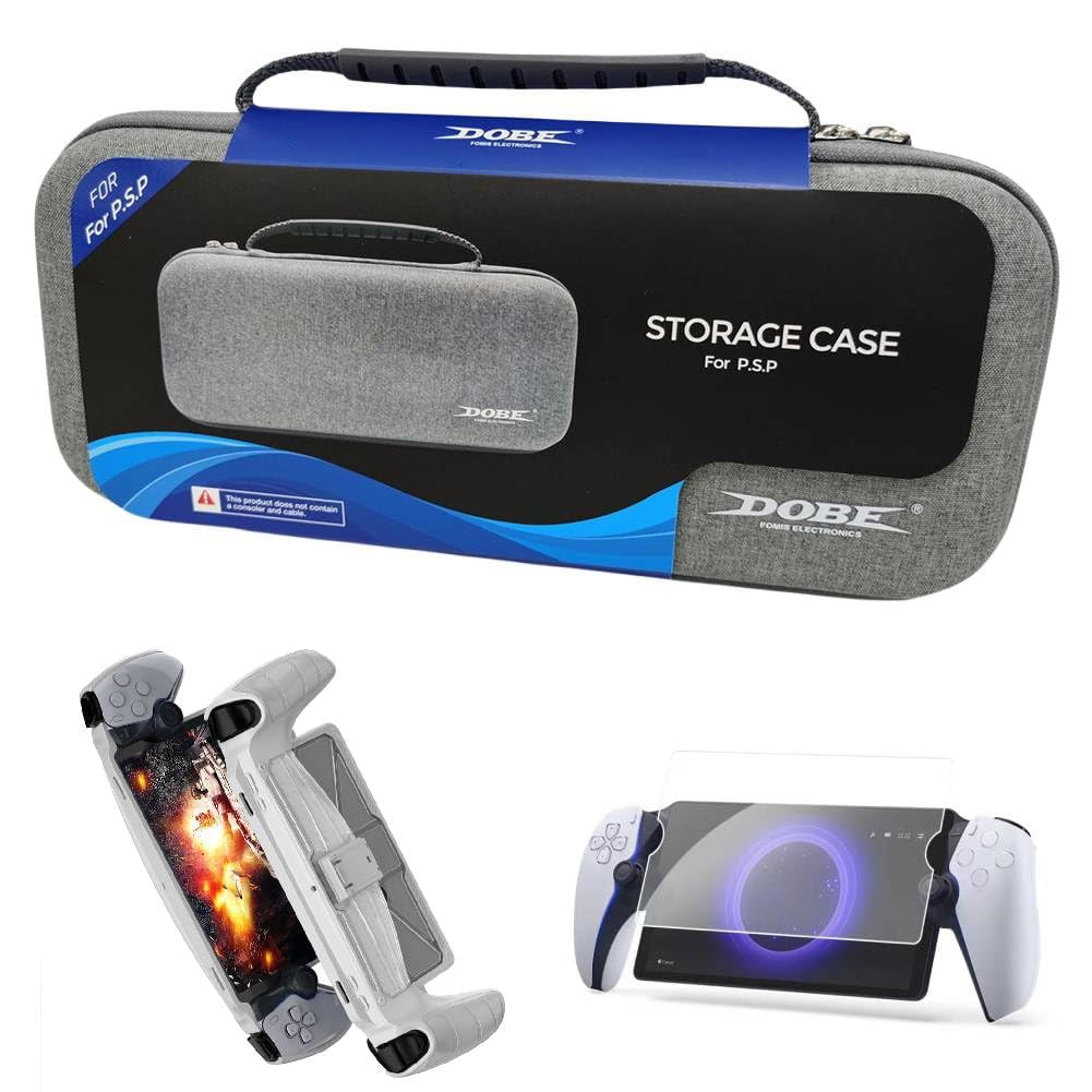 Uberwith PS Portal Accessories, Hard Carrying Case, Silicone Soft Grip Cover Case Protector and ...