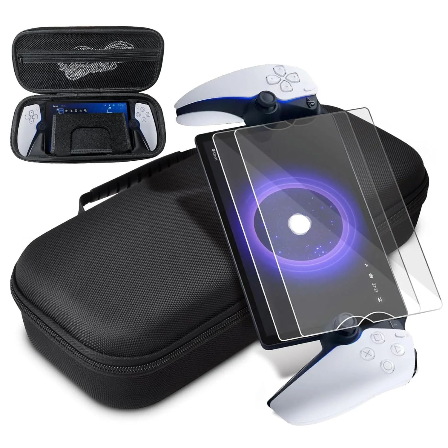 Uberwith PlayStation Portal Remote Player Carrying Case, Hard EVA Shell with Screen Protectors ...