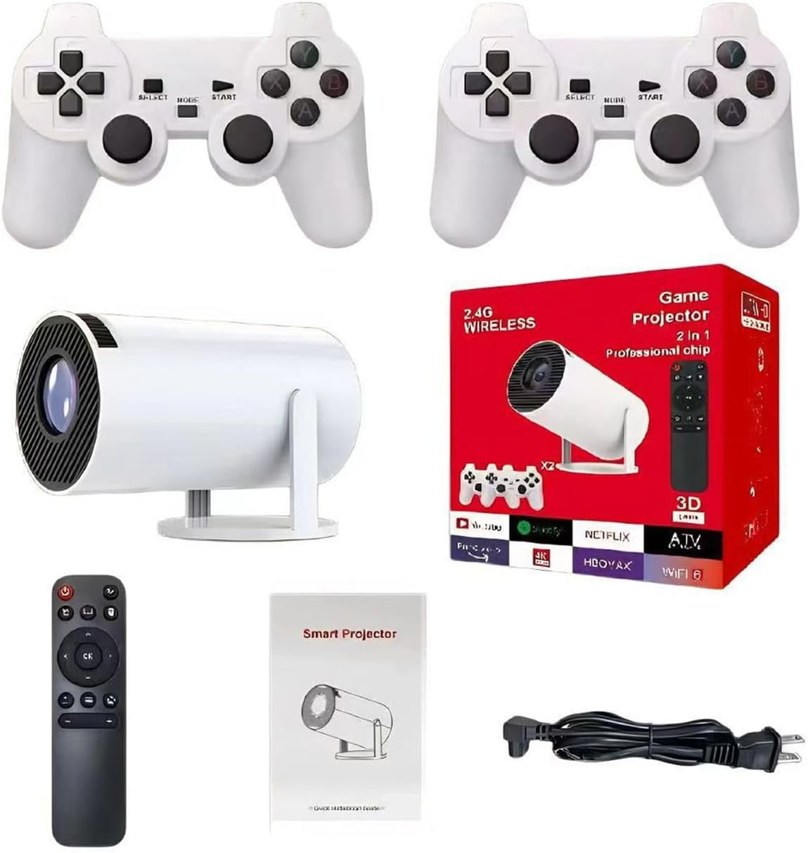 Uberwith Retro Console Projector - 2-In-1 Professional Game Projector ...