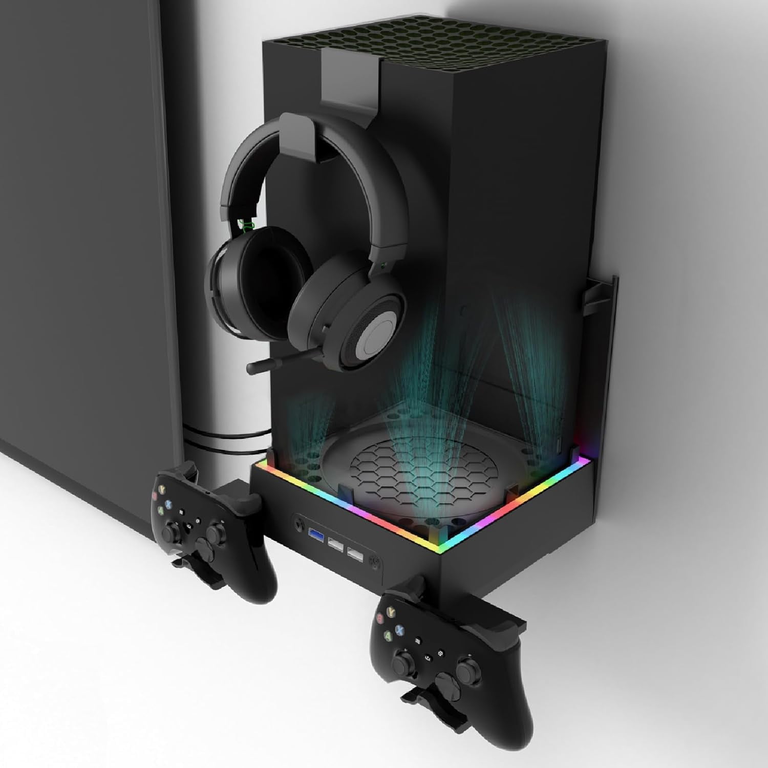 Uberwith Wall Mount with Cooling Fan for Xbox Series X, 4 in 1 Wall ...