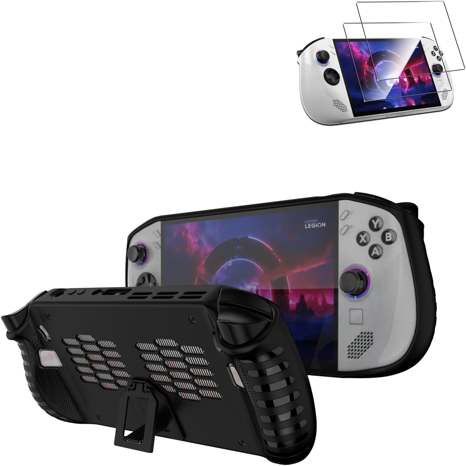 Uberwith for Legion Go S Case Cover with Tempered Glass Screen ...