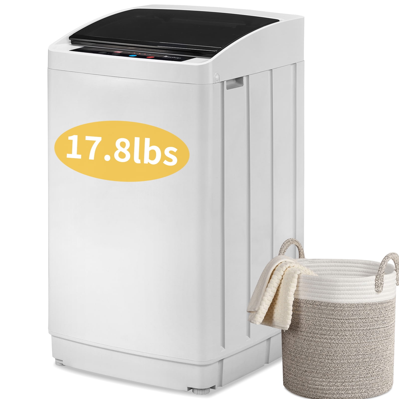 UbesGoo 26lbs Portable Washer, Large Capacity Twin Tub Compact Semi ...
