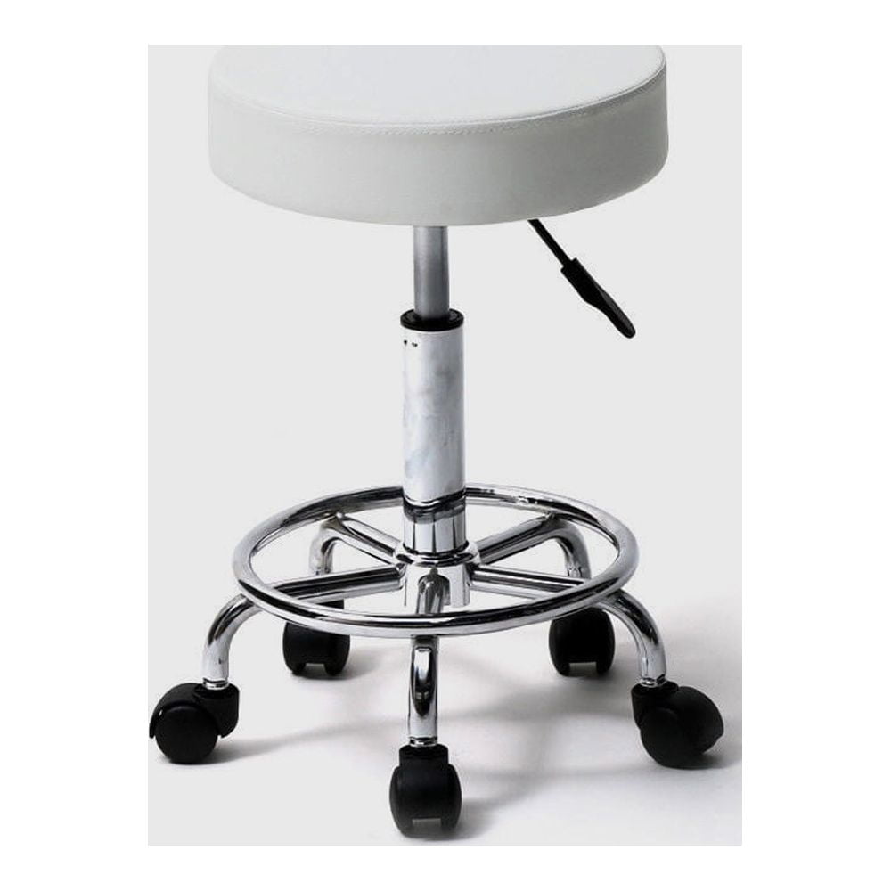Ubesgoo Adjustable Height & Swivel Indoor Stool, White - Walmart.com