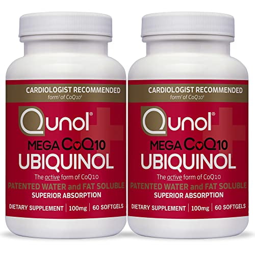 Ubiquinol CoQ10 100mg Softgels, Qunol Mega Ubiquinol 100mg - Superior ...