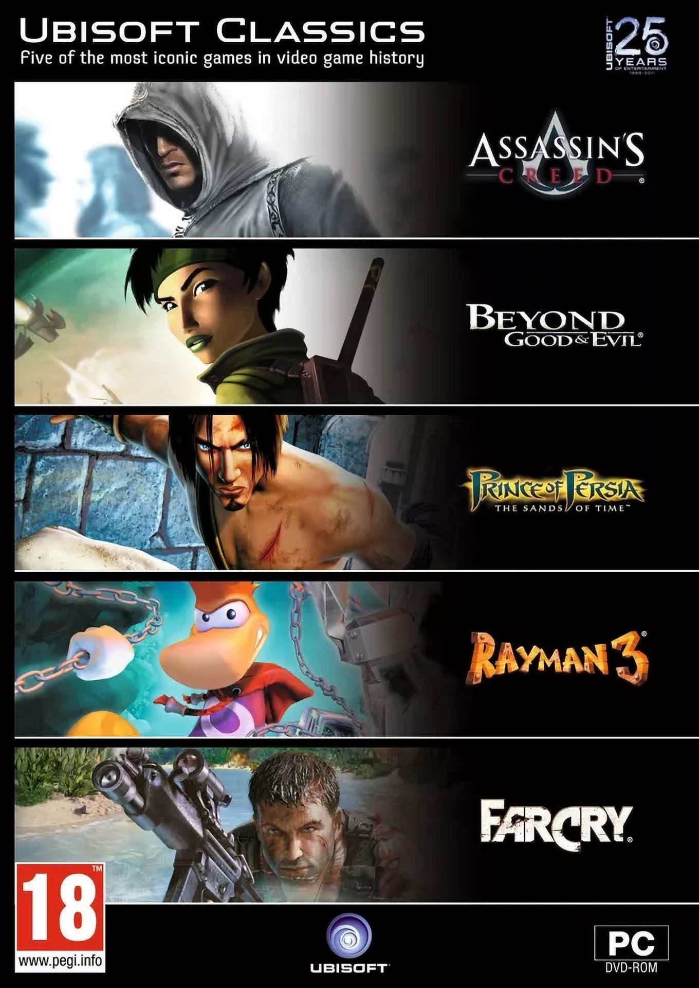 Ubisoft Classics 5 game pack Rayman Far Cry Assassins Creed Beyond Good ...