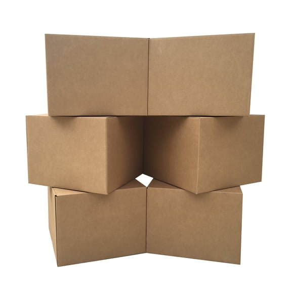 Uboxes 6 Large Corrugated Moving Boxes 20" x 20" x 15" - Walmart.com