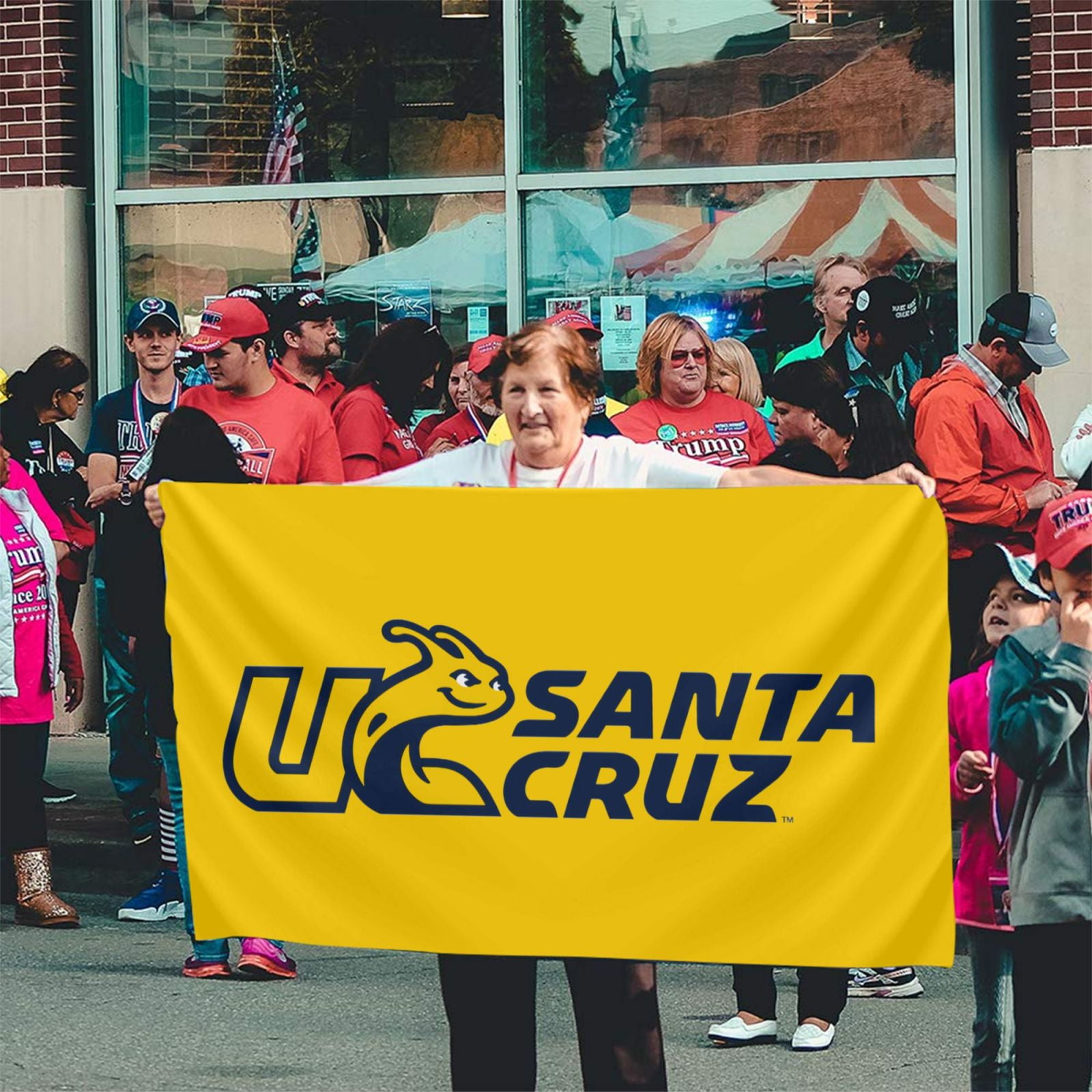 Uc Santa Cruz Banana Flag 3x5 Outdoor ,Sewn Stripes, Stronger Brass ...