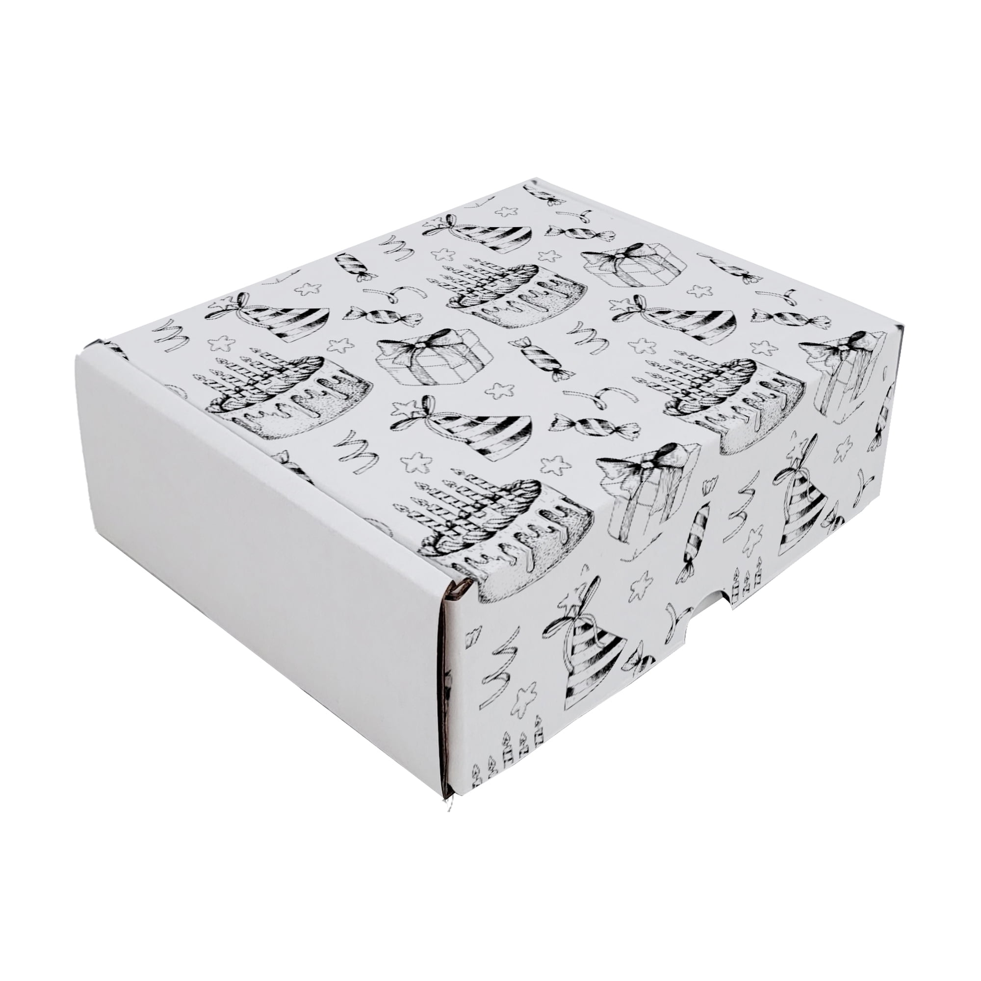 Ucanpack 1/8 Inch Thick Birthday Mailer Box 50 Pcs, Cake Printed ...