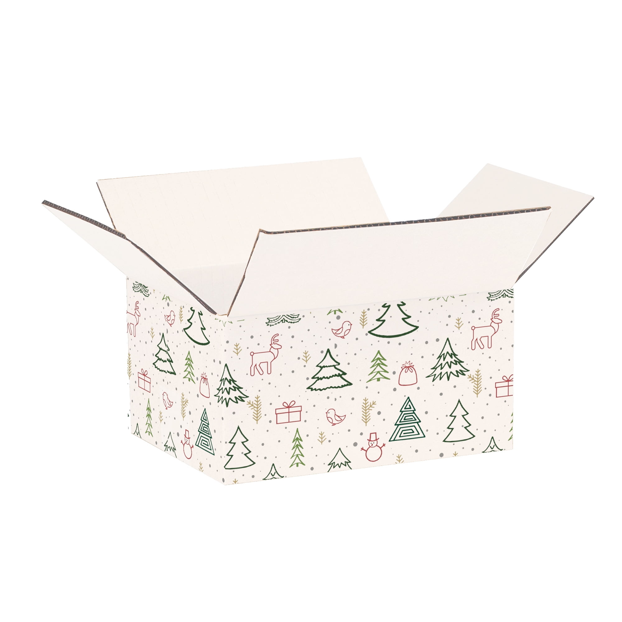 Ucanpack Christmas Boxes 12x8x6 inch - 75 Pack Winter Forest Printed ...