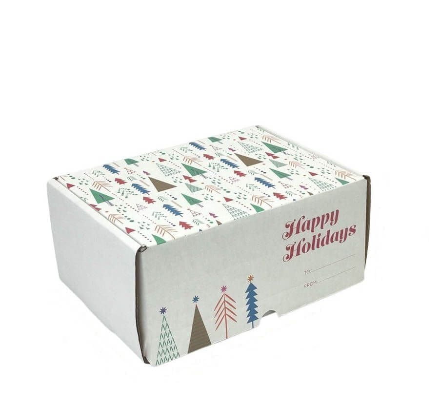 Ucanpack Christmas Packing Boxes 10 x 8 x 4" - Xmas Pine Trees Printed ...