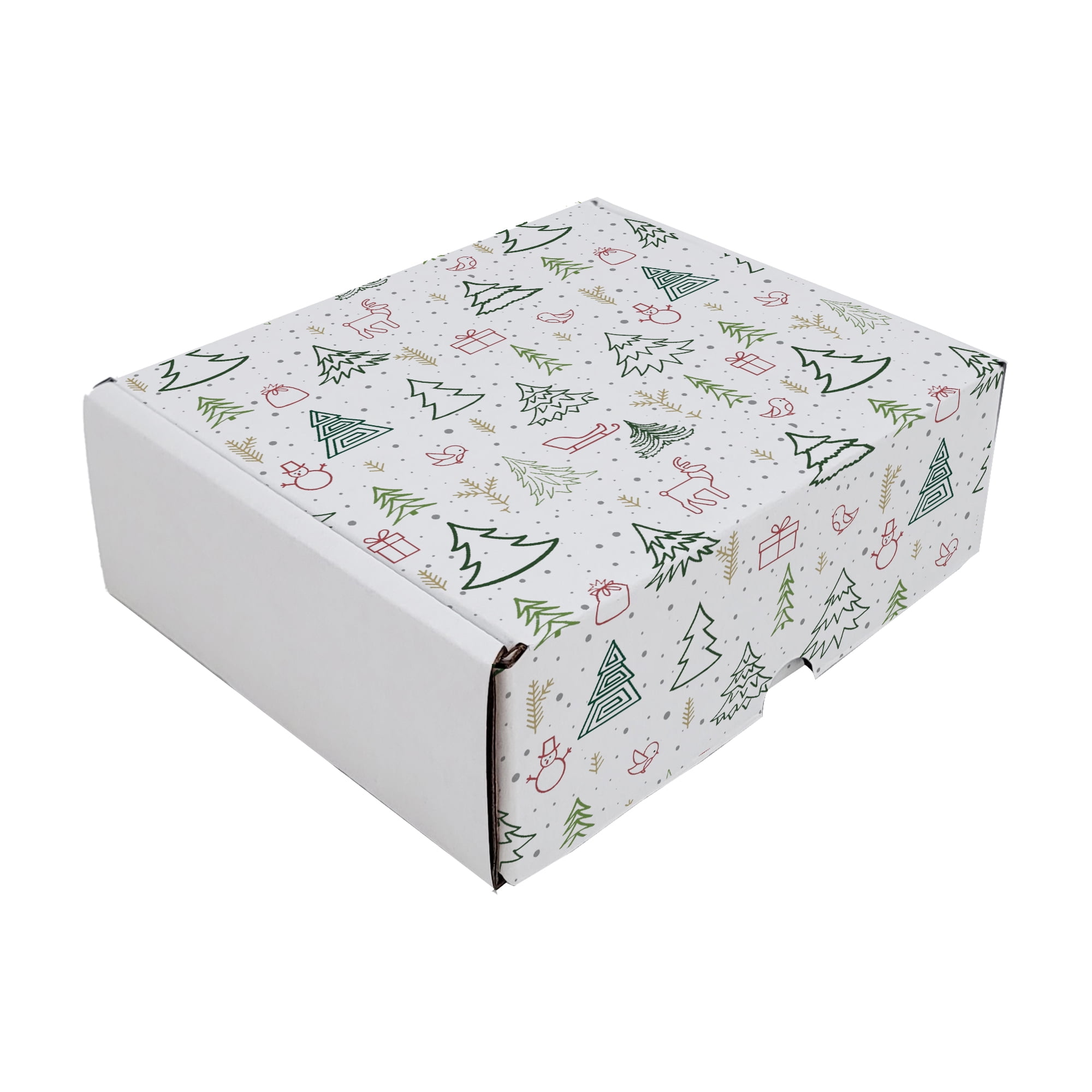 Ucanpack Christmas Shipping Boxes 10¼ x 8½ x 2¾", 50 Pack Winter Forest ...
