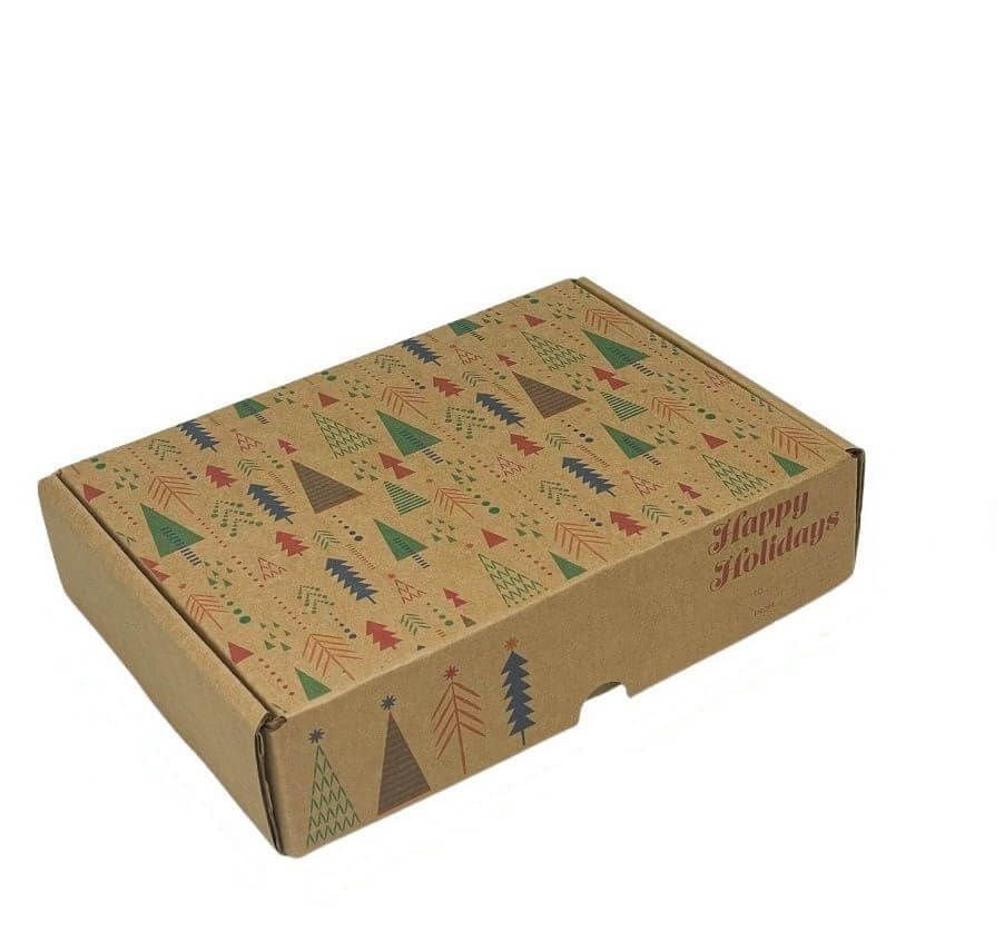 Ucanpack Cute Christmas Boxes 6 x 6 x 2" - Xmas Pine Trees Printed ...