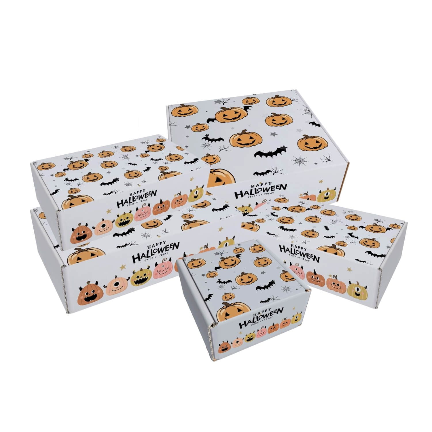 Ucanpack Holiday Gift Box Mailer Boxes 4 x 4 x 2" - Pumpkins Printed ...