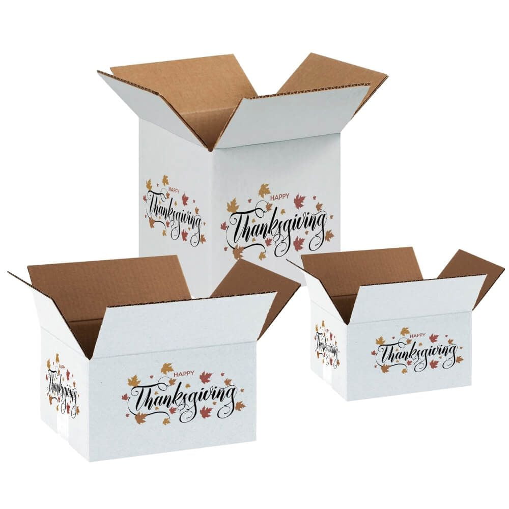 Ucanpack Thanksgiving Shipping Boxes 10x10x10 inch - 50 Pack Maple ...