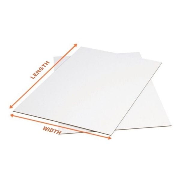 Ucanpack White Top Corrugated Cardboard Sheet 38 x 15 (Kraft Back) - 50 ...